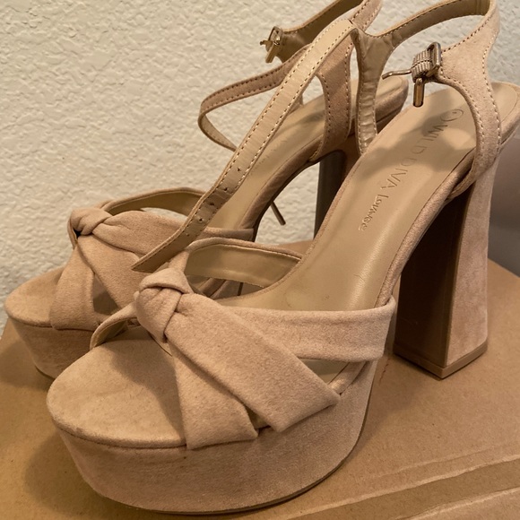 Shoes | Beige Platform Sandals | Poshmark